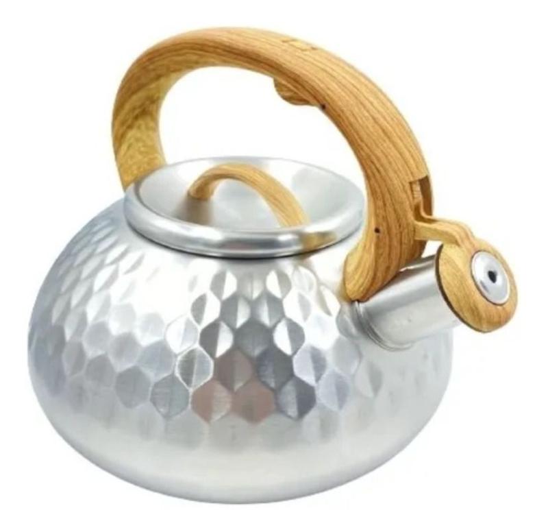 Chaleira Inox 3 Litros Alça Estilo Bambu Emborracha C/ Apito - Asia ...