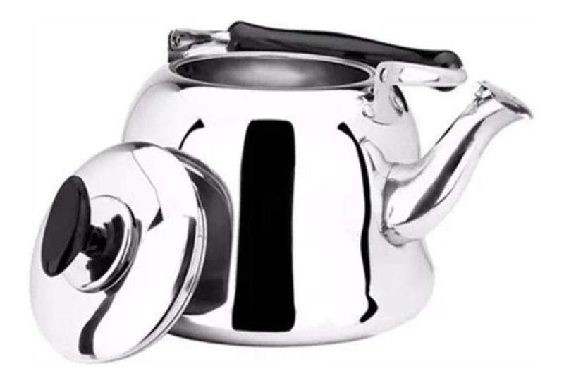 Chaleira Inox 4 Litros Com Tampa Cabo Emborrachado Ke Home - Chaleiras ...