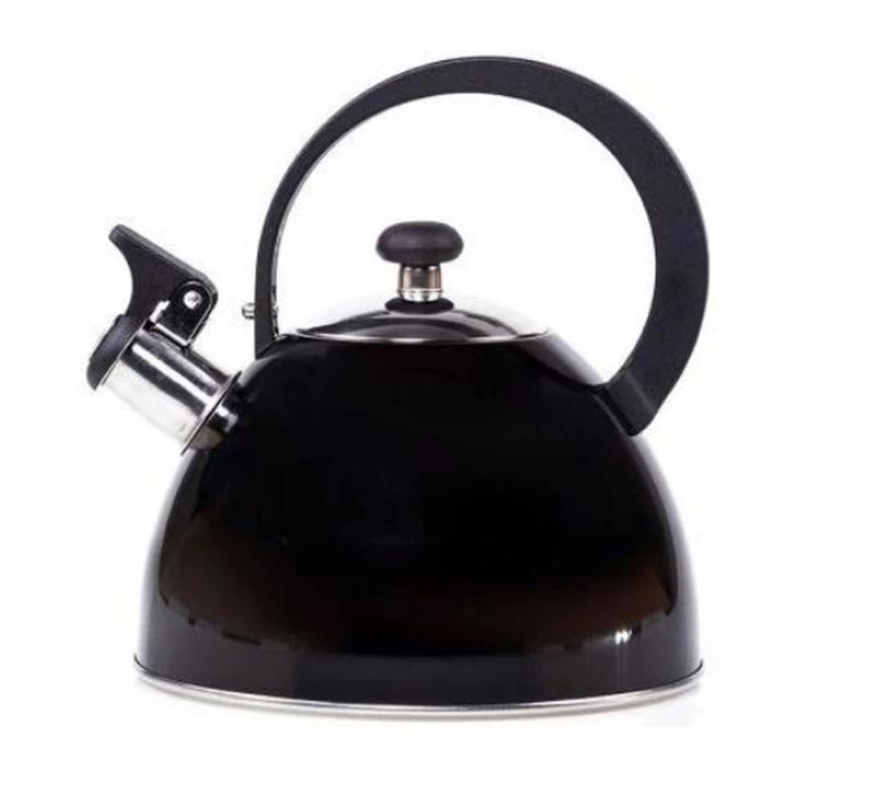 Chaleira Inox Com Apito 2.5 Litros - Preto - Casaa - Chaleiras ...