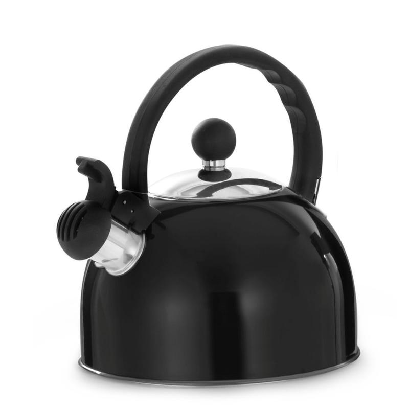 Chaleira Inox Preta com Alça de Nylon e Apito - Carmella Presentes ...