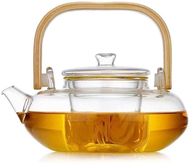 Chaleira moderna de vidro de bambu de 800 ml - wolff - Chaleiras ...