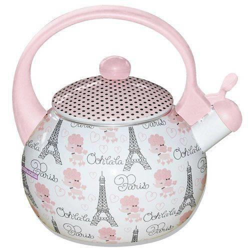 Chaleira Paris Aço Inox Esmaltado 2,2l - Decor e Casa - Decor&Casa ...