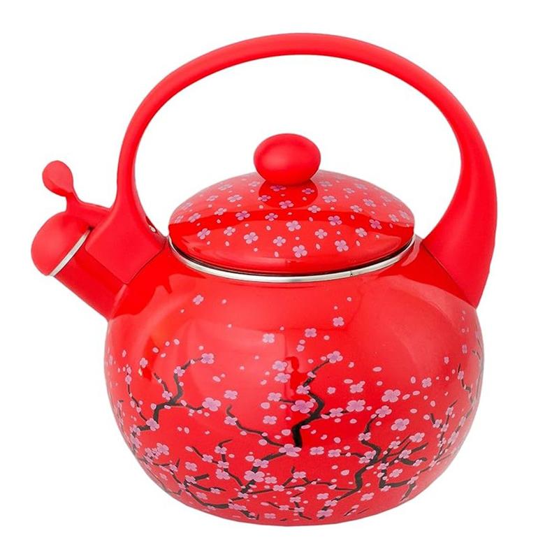 Chaleira Vintage Esmaltada 2,2 Lts Com Apito Fogão a Gás, Elétrico e ...