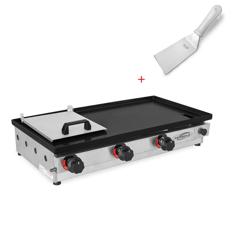 Chapa de Lanche Profissional 35x70 Gás Inox Espátula - FerGold ...