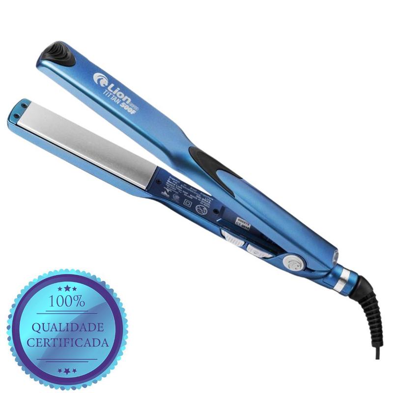 Chapinha Lion Tittan 500f Azul Prancha Cabelo Profissional Bivolt ...