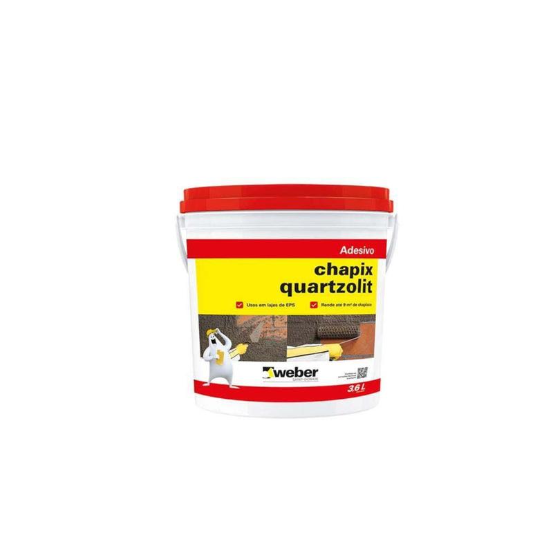 Chapisco Chapix 3,6 litros branco leitoso Quartzolit - Weber Quartzolit ...