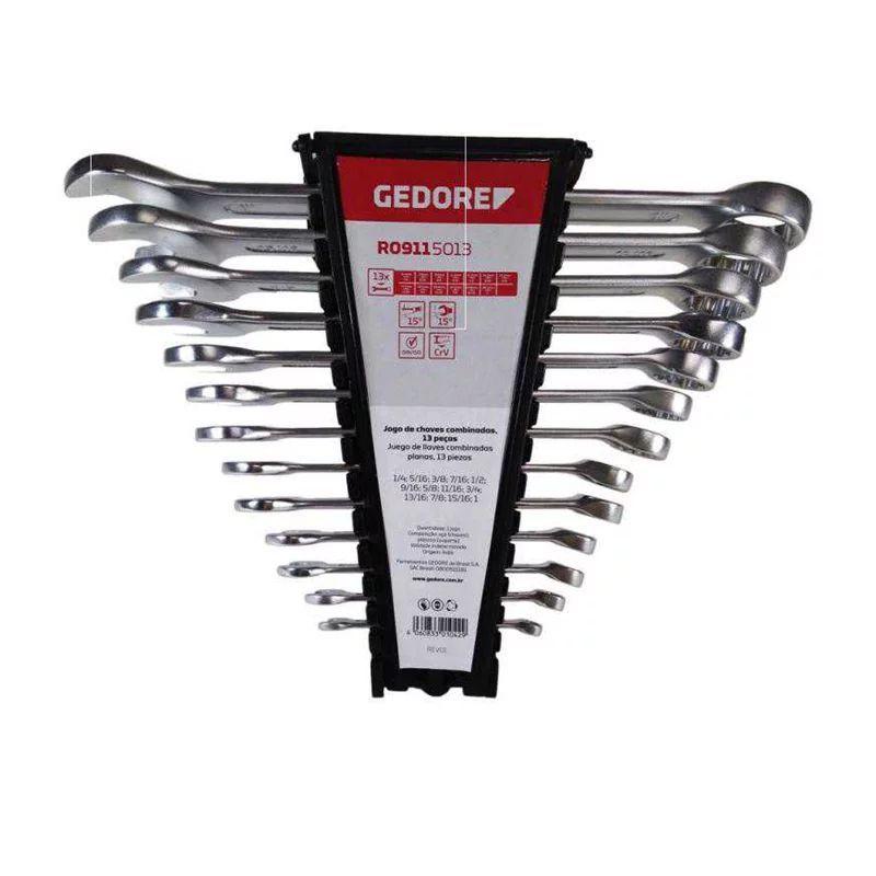 Chave Combinada Jogo 1/4 a 1" 13Pc R09115013 Gedore Red - Chave ...