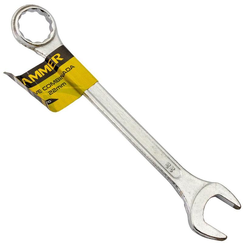 Chave Combinada Sextavada Boca 22mm Aço Carbono Hammer - Chave ...