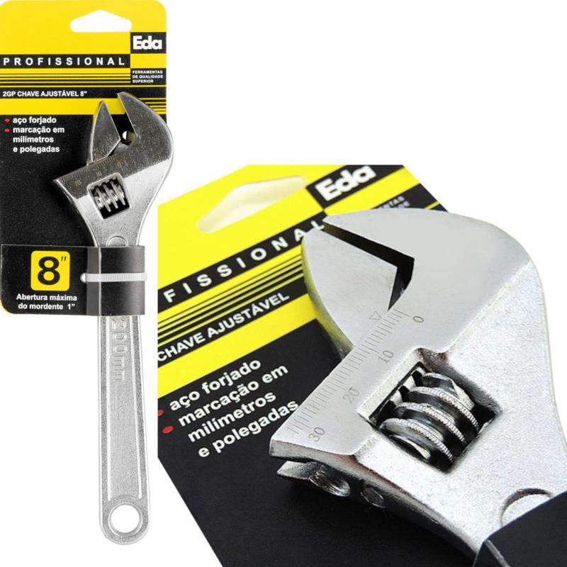 Chave De Boca Ajustavel Chave Inglesa 8 Polegadas Resistente ...