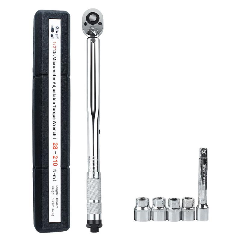 Chave De Torque Kit Industrial 1/2 Pol 28 - 210nm Cr-mo Reversível - Micrometer - Ferramentas ...