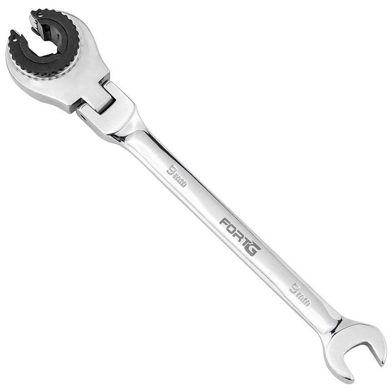Chave Fixa com Cabeça Móvel e Catraca 9mm - FORTGPRO - Chave Fixa ...