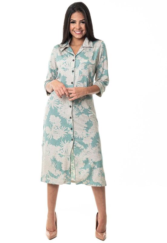 Chemise Camisola Saída de Praia MID Essential Viscolycra Manga 3/4 ...