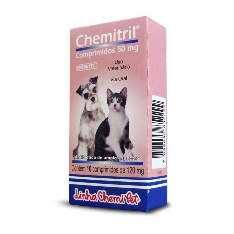 Chemitril - 50 mg com 10 comprimidos - CHEMITEC AGRO-VET. - Antibiótico ...