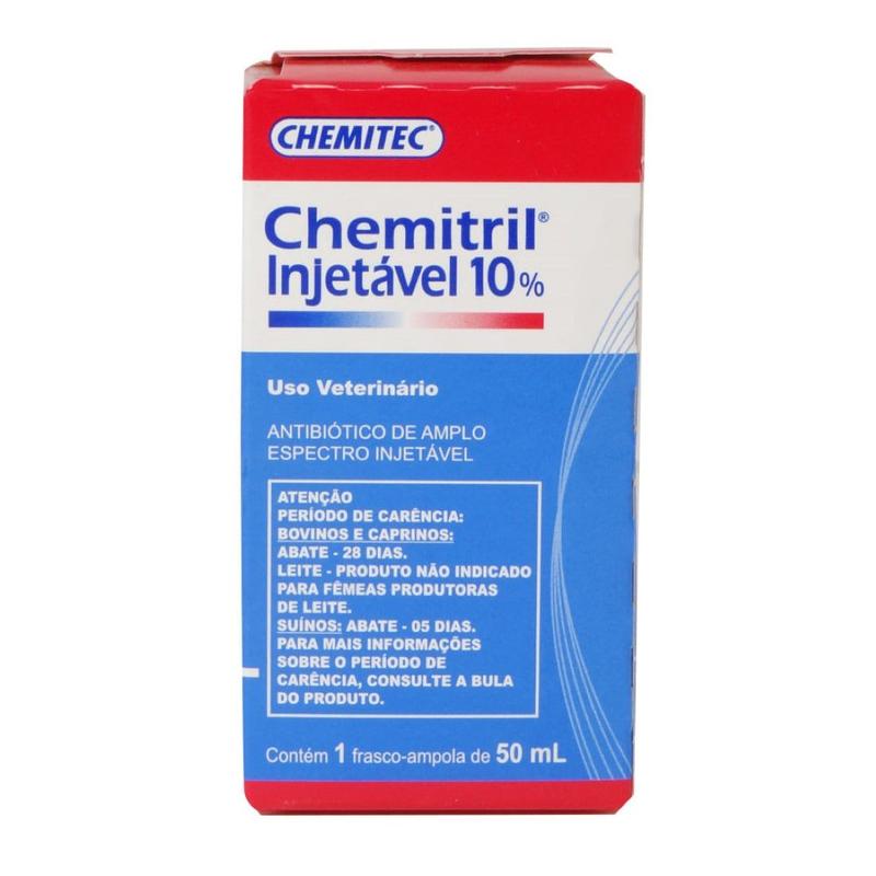 Chemitril Chemitec 10% Injetável 50ml - Antibiótico - Magazine Luiza