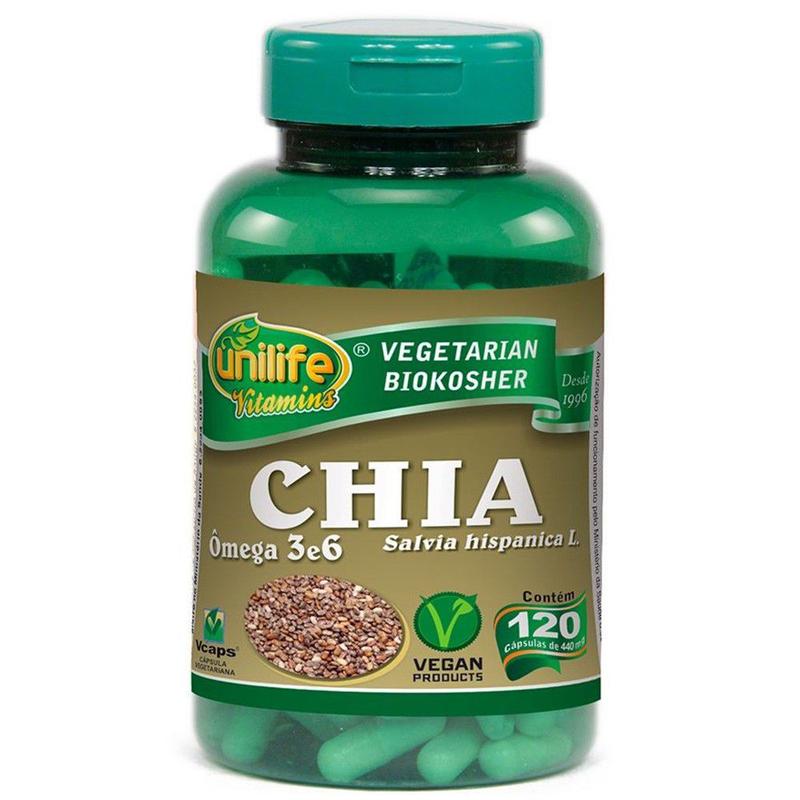 Chia 120 Cápsulas Unilife - Fitoterápicos e Vitaminas - Magazine Luiza