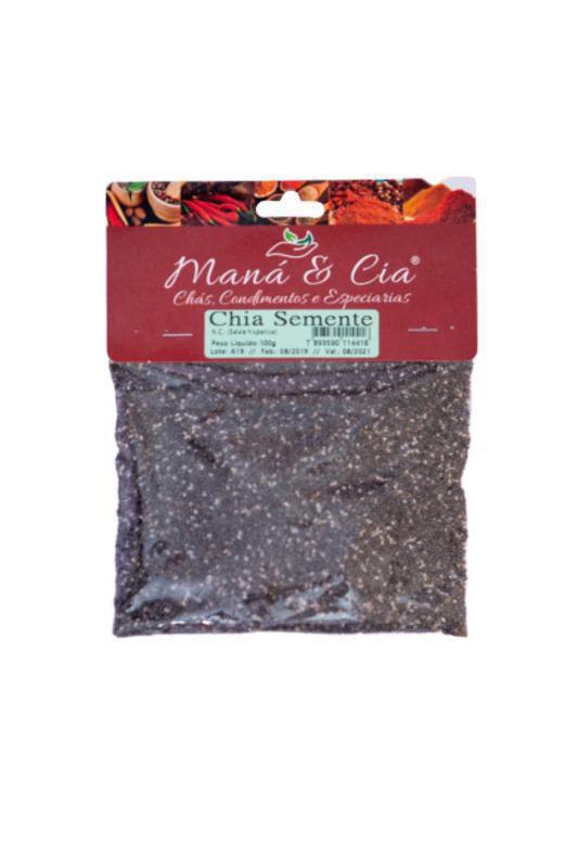 Chia Semente 100G - Maná & Cia - Alimentos Saudáveis - Magazine Luiza