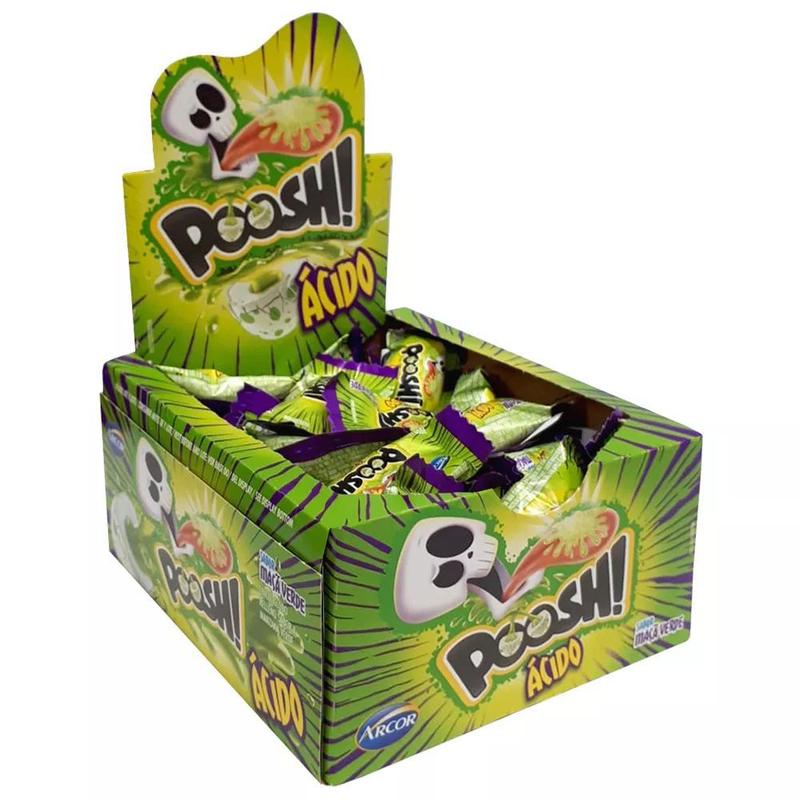 Chiclete Poosh Maçã Verde Ácido C/40 - Arcor - Chicletes e Gomas ...
