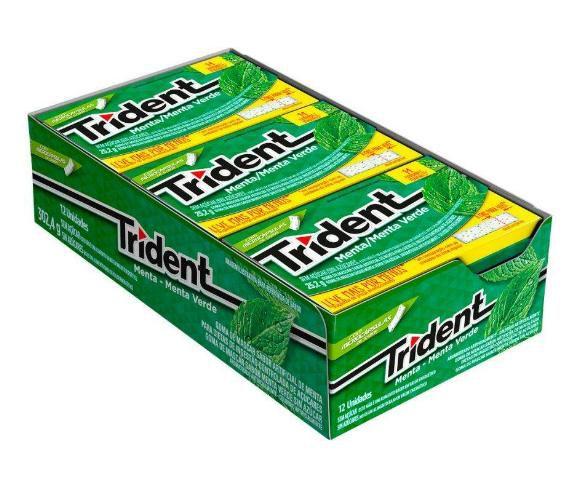 Chiclete Trident Menta 14s Caixa c/12 unidades - Mondelez - Chicletes e ...