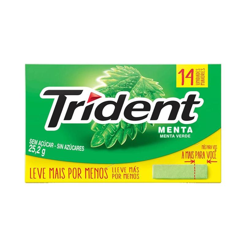 Chiclete Trident Menta 25,2G 14 Unidades - ADAMS - Chicletes e Gomas ...