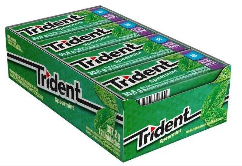 Chiclete Trident Menta Spearmint 18s Caixa C/12 unids - Mondelez ...