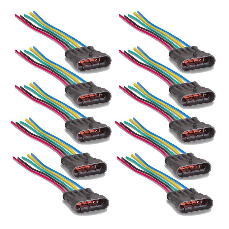 Chicote Conector 5 Vias Macho Selado 10 Unidades - Tarponn - Conectores ...