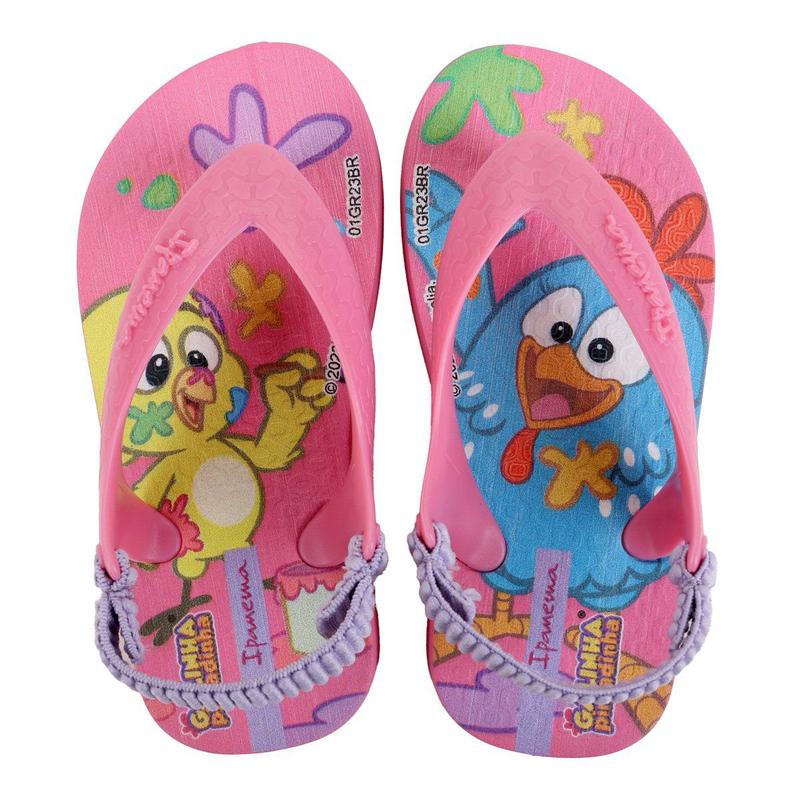 Chinelo Bebê Ipanema Baby com Elástico Galinha Pintadinha Menina ...
