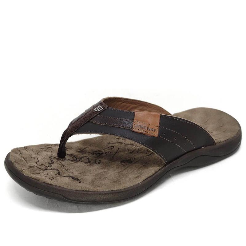 Chinelo de Couro Masculino Freeway Canvas - Chinelo Masculino ...