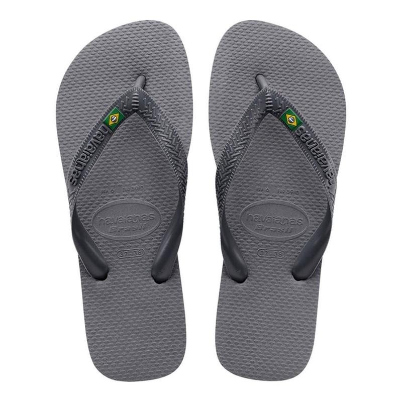 Chinelo Havaianas Bandeira Brasil Cinza Aço - Chinelo Feminino ...