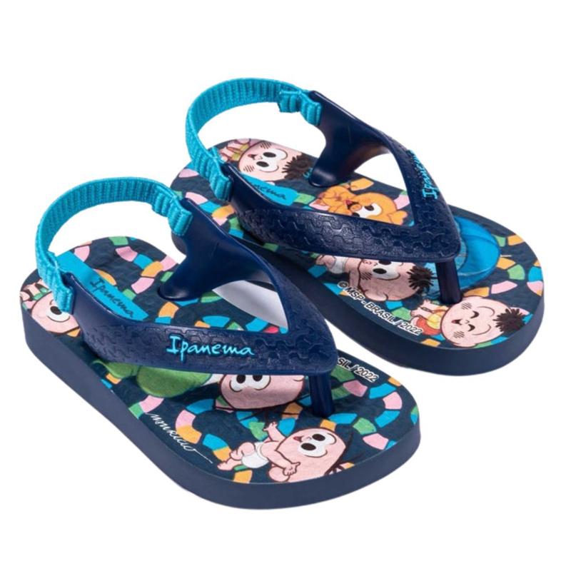 Chinelo Ipanema Baby Menino Turma da Mônica Elástico 26791 - Chinelo ...