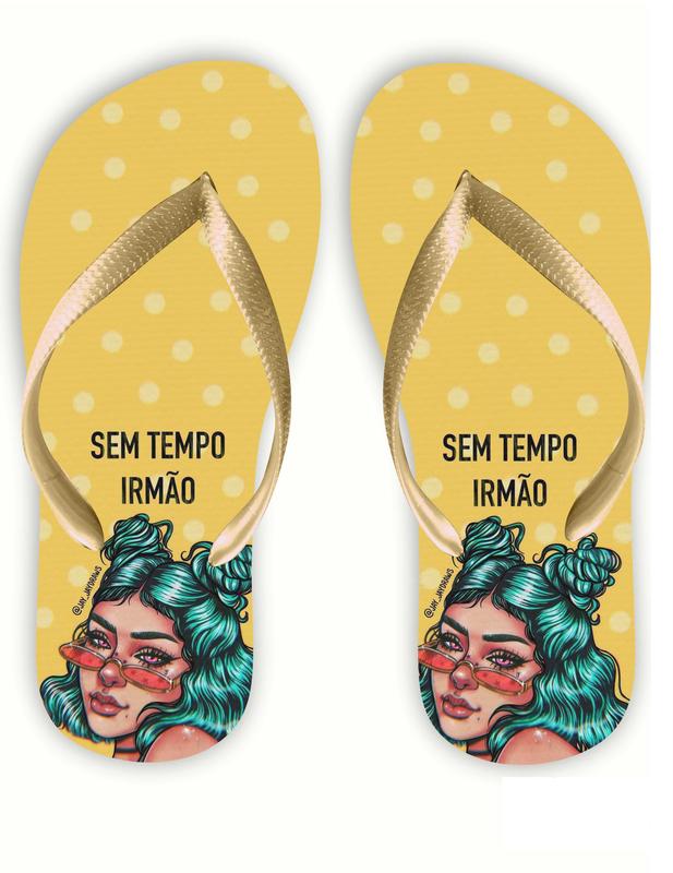Chinelo Meme Sem tempo irmão - NALTIC - Chinelo Masculino - Magazine Luiza