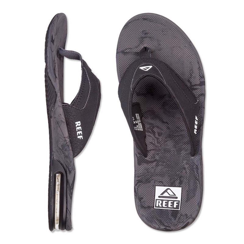 Chinelo Reef Mick Fanning Prints II Black Black Wood - Chinelo ...