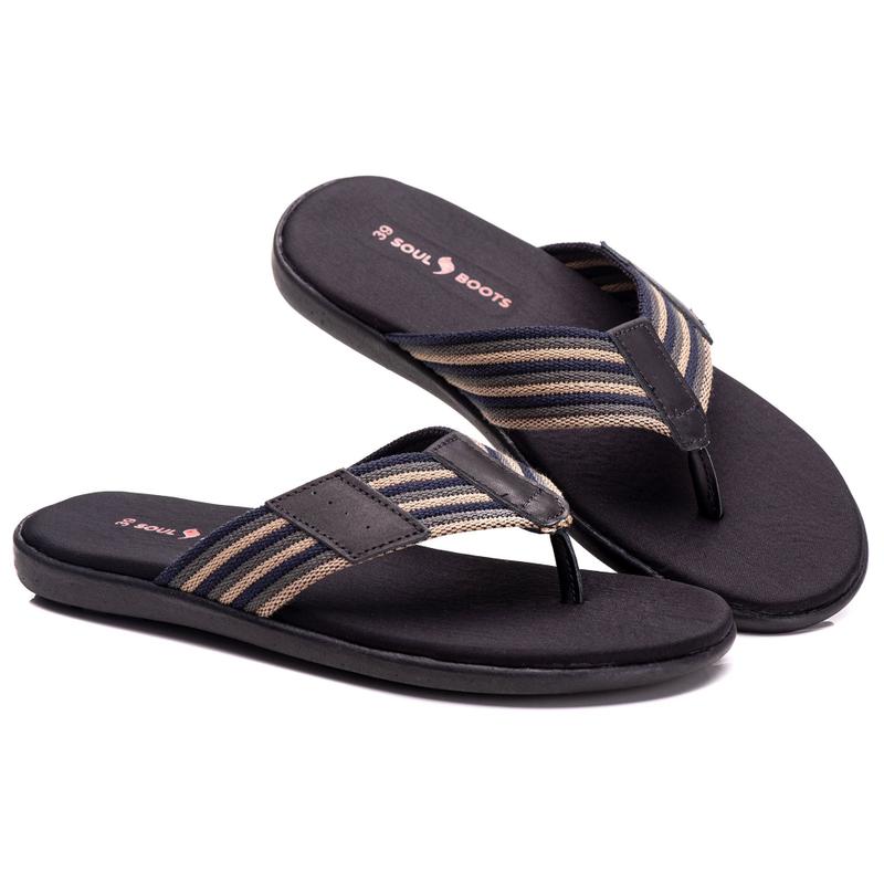 Chinelo Sandália Masculino Couro Antistress Summer - SOUL BOOTS ...