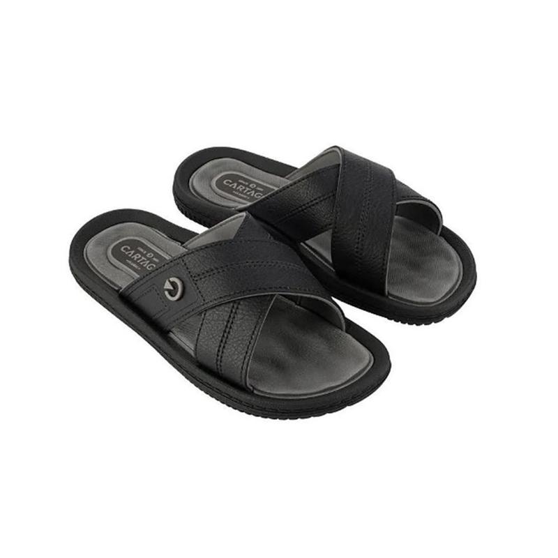 Chinelo Slide Masculino Tiras Cruzadas Fiji Preto Cartago - Chinelo ...