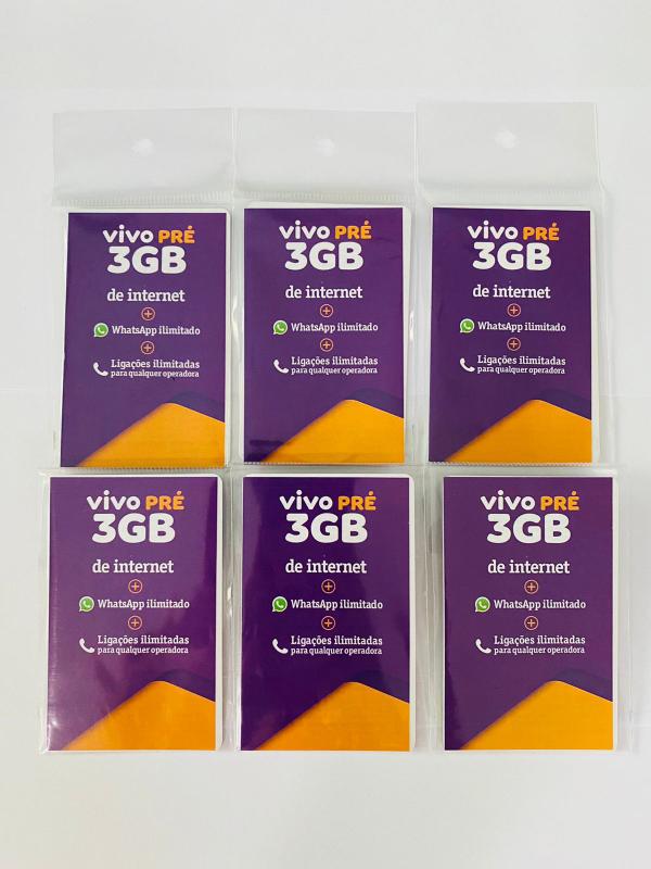 Chip Vivo 4G Pré Pago Corte Triplo - ddd Automático - Chip de Celular ...