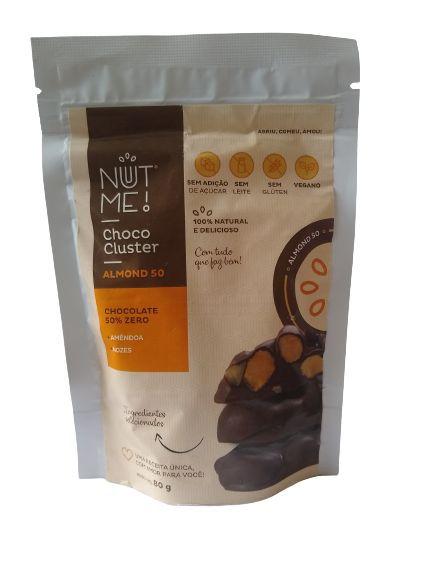 Choco Cluster Almond 50% Nut Me 80g - Chocolate / Barra de Chocolate ...