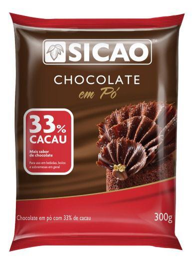 Chocolate 33% Cacau Em Pó Sicao 300g - Chocolate em pó - Magazine Luiza