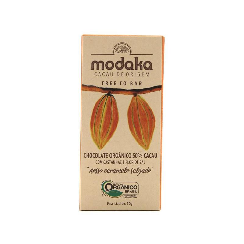 Chocolate 50% Cacau Com Caramelo Modaka 30g - Chocolate / Barra de ...