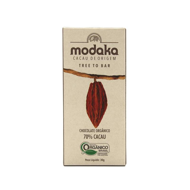Chocolate 70% Cacau Puro Modaka 30g - Chocolate / Barra de Chocolate ...