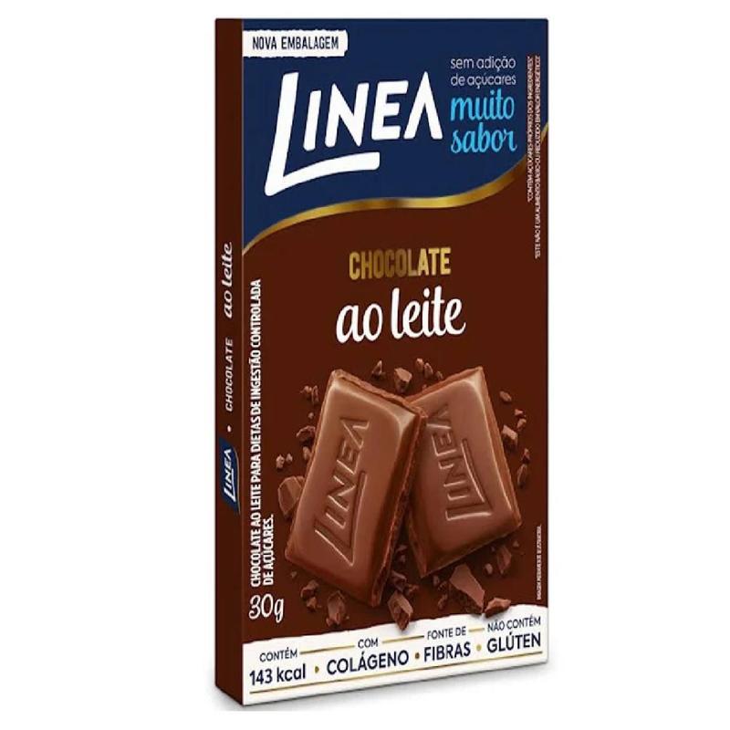 Chocolate Ao Leite 143 Kcal 30g Linea - Chocolate / Barra de Chocolate ...