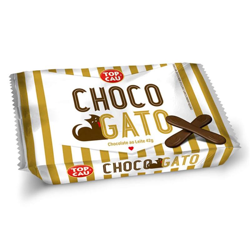 Chocolate Ao Leite Choco Gato 42g - Topcau - Alimentos - Magazine Luiza