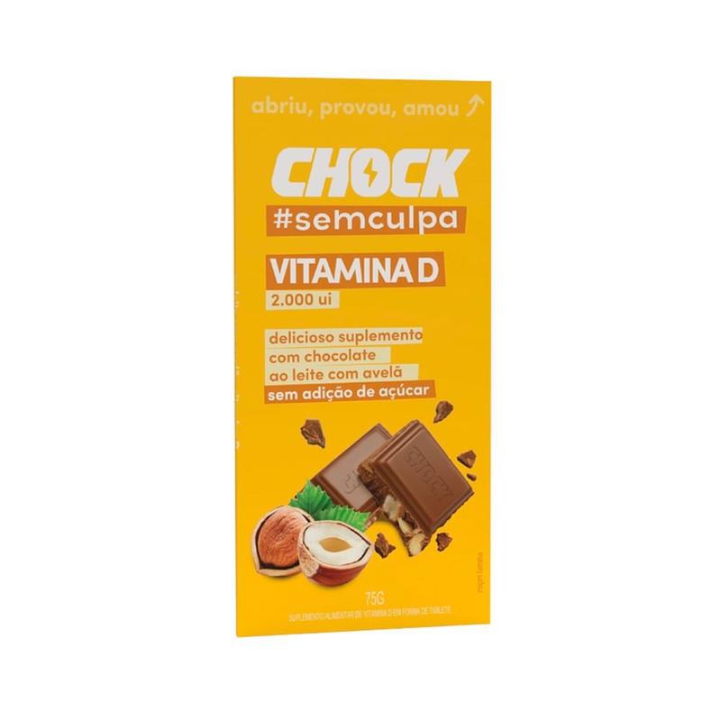 Chocolate ao Leite com Avelã Vitamina D Chock 75g - Chocolate / Barra ...