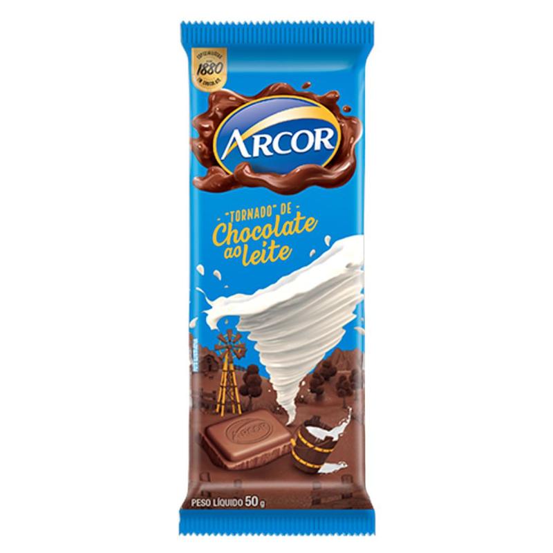 Chocolate Arcor ao Leite 50g - Chocolate / Barra de Chocolate ...