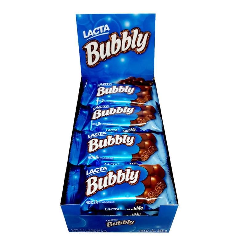 Chocolate Bubbly Aerado 23g c/16 - Lacta - Chocolate / Barra de ...