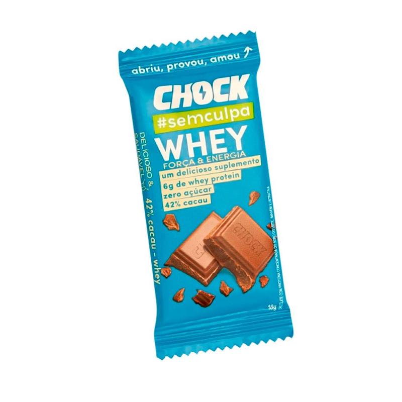 Chocolate Chock Whey Pretein 42% Cacau 18g - TABRECTA - Chocolate sem ...