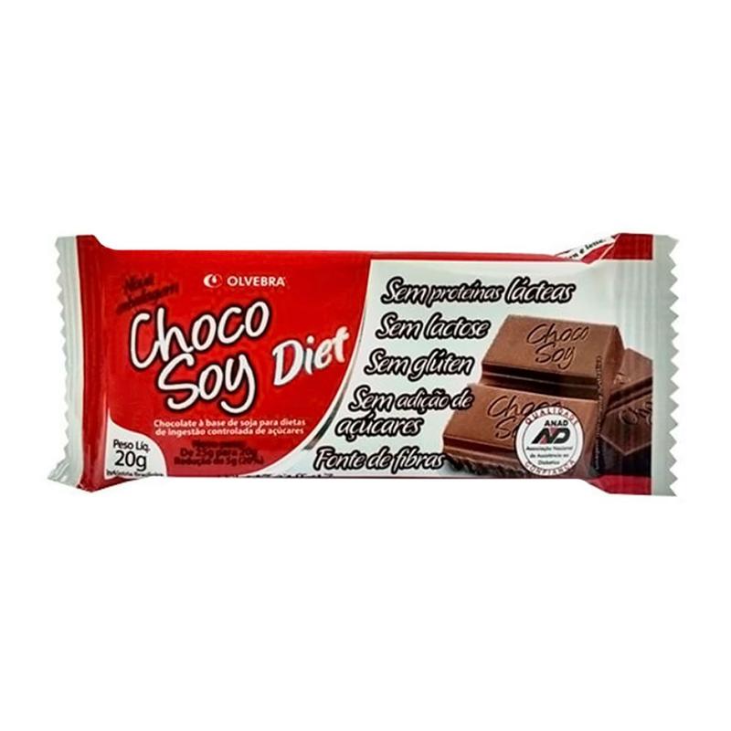 Chocolate Choco Soy Diet sem Açúcar com 2 Unidades de 25g Cada ...