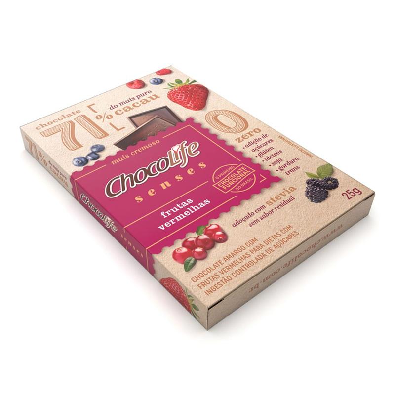 Chocolate Chocolife Senses Frutas Vermelhas 25g - Chá - Magazine Luiza