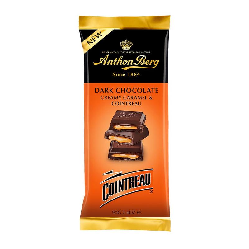 Chocolate Dark Creamy Caramel & Cointreau Anthon Berg 90g - Chocolate ...