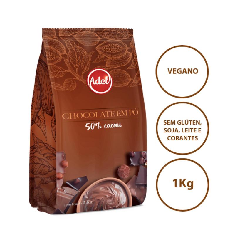CHOCOLATE EM PÓ 50% ADEL 1Kg - Adel Coco - Chocolate em pó - Magazine Luiza