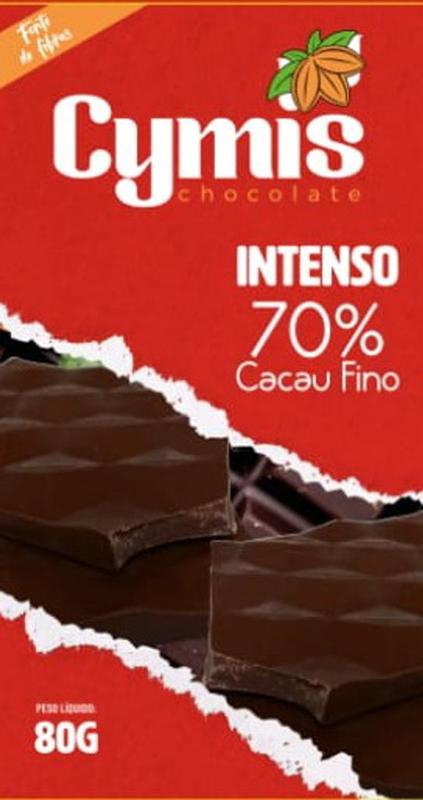 Chocolate Intenso 70% Cacau Fino Bean to Bar Cymis 80 gramas - Cymis ...