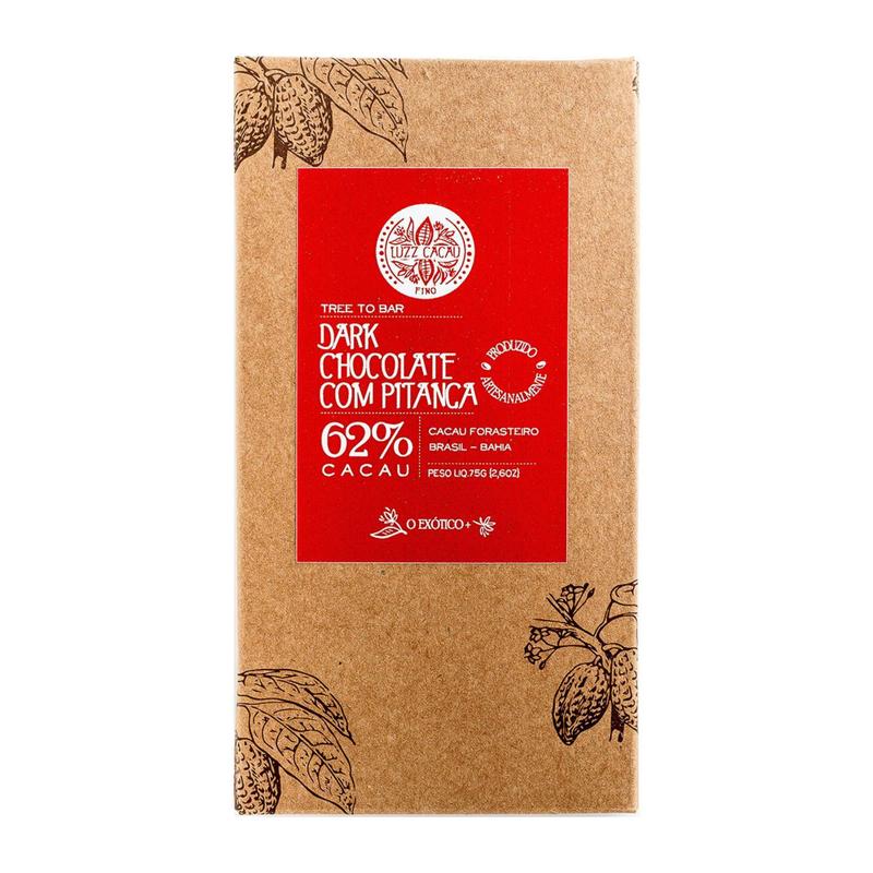 Chocolate Intenso Artesanal Gourmet 62% Cacau c/ Pitanga - Luzz Cacau ...